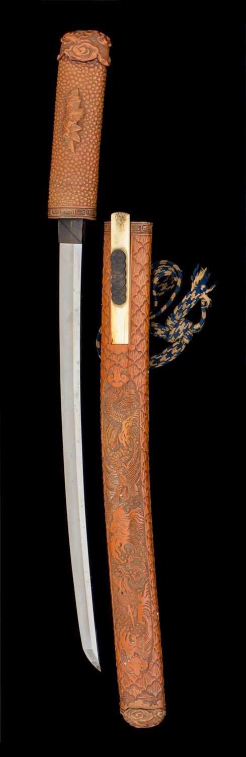 Lot 50 - A JAPANESE DAGGER (TANTO)