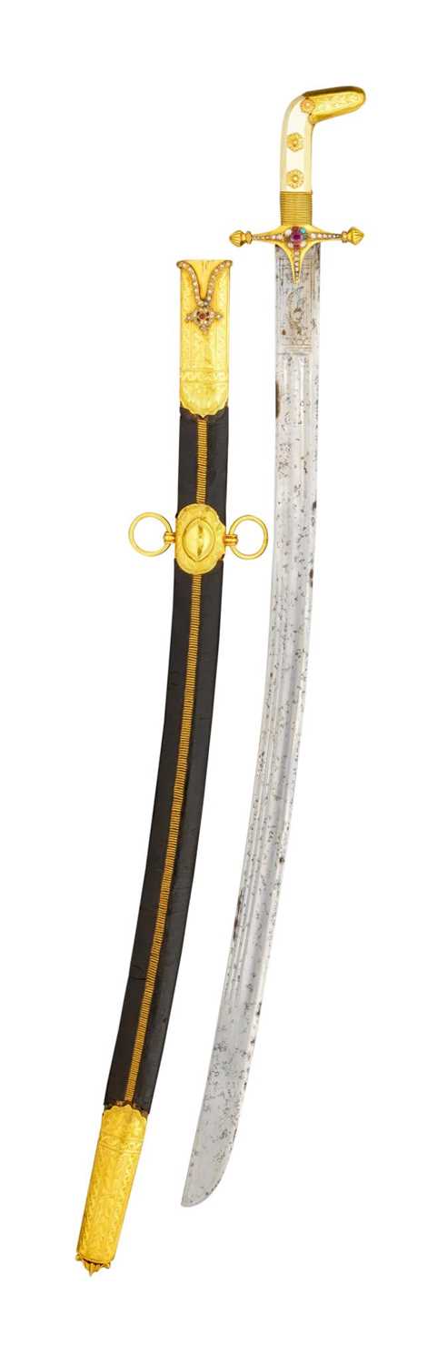 Lot 106 - AN ARAB SWORD, LATE 19TH/EARLY 20TH CENTURY