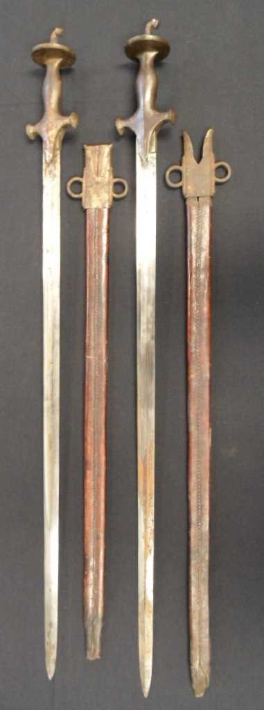 Lot 52 - TWO INDIAN SWORDS (TALWAR)