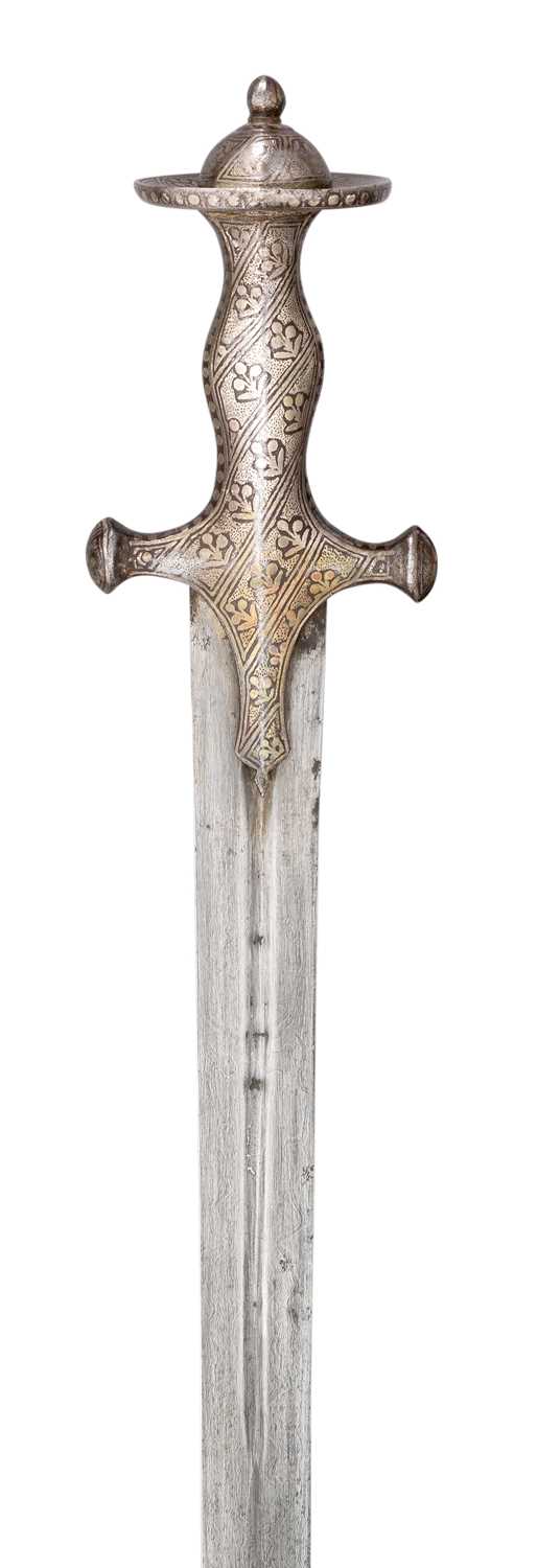 Lot 53 - AN UNUSUAL INDIAN SWORD (TALWAR)