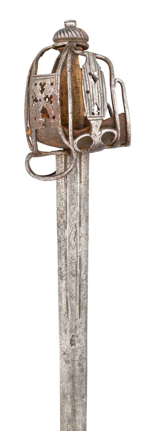 Lot 91 - A SCOTTISH BASKET-HILTED BROADSWORD, MID-18TH