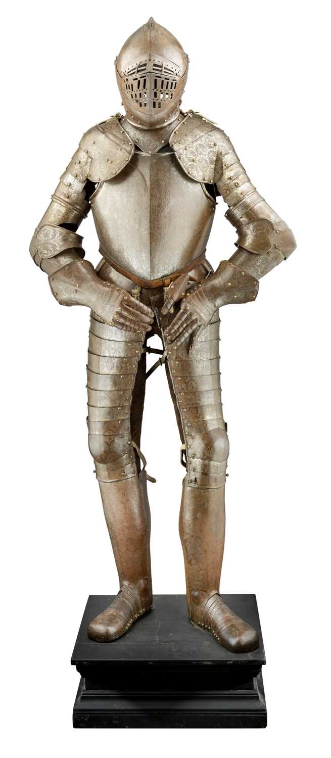 Lot 184 - A COMPOSITE CAP-A-PIE FIELD ARMOUR