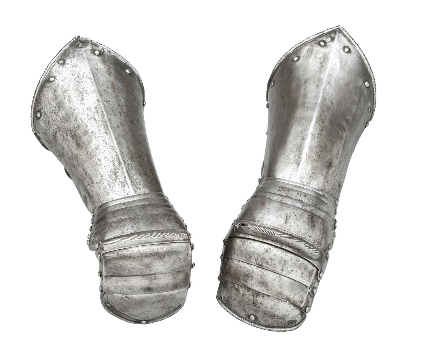 Lot 201 - TWO SOUTH GERMAN MITTEN GAUNTLETS
