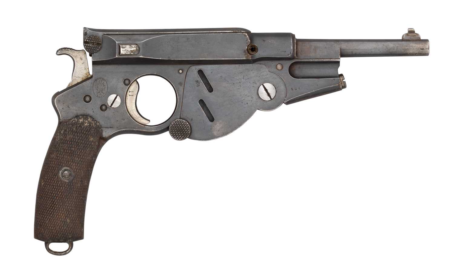 Lot 345 - A RARE 6.5MM (BERGMANN) BERGMANN NO.3/1896
