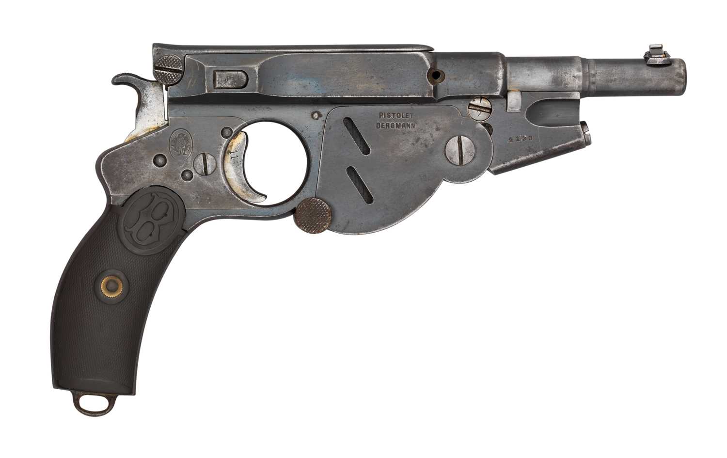 Lot 347 - A RARE 8MM (BERGMANN) BERGMANN NO.4/1896