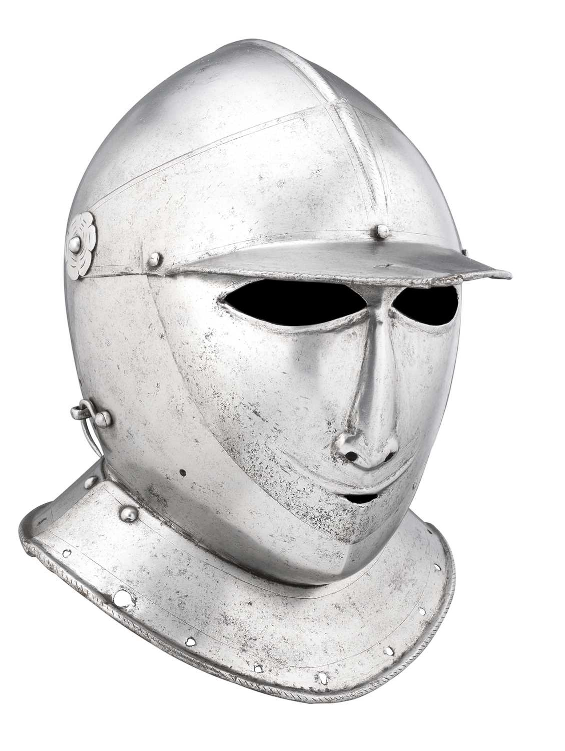 Lot 145 - **A NORTH ITALIAN CLOSE HELMET OF SO-CALLED