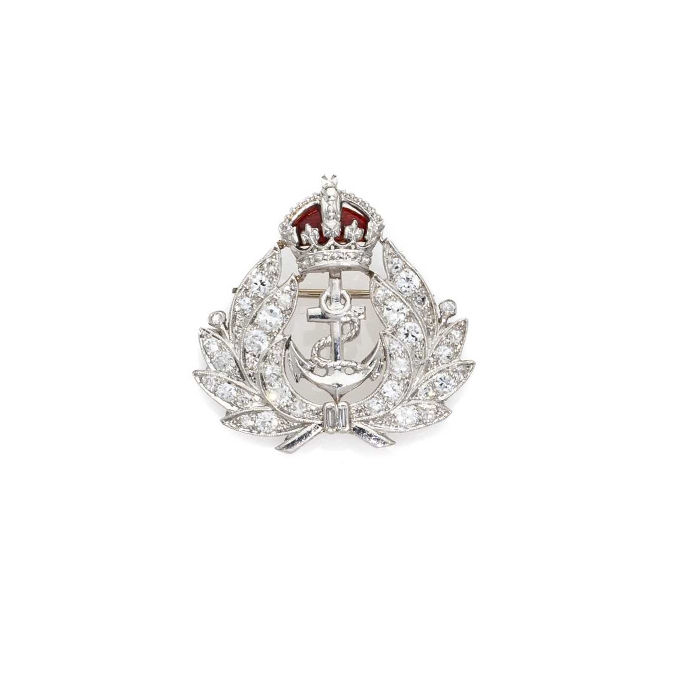 Lot 316 - DIAMOND AND ENAMEL ROYAL THAMES YACHT CLUB