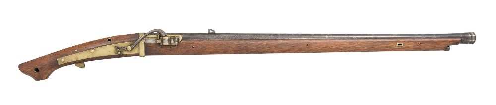 Lot 80 - A JAPANESE 11 BORE SNAP MATCHLOCK MUSKET