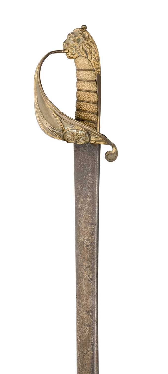 Lot 116 - AN 1827 PATTERN NAVAL OFFICER'S SWORD