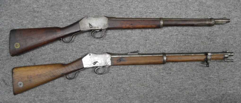 Lot 196 - TWO .577/450 MARTINI HENRY RIFLES