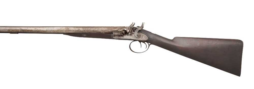 Lot 272 - A D.B. 12 BORE FLINTLOCK SPORTING GUN BY