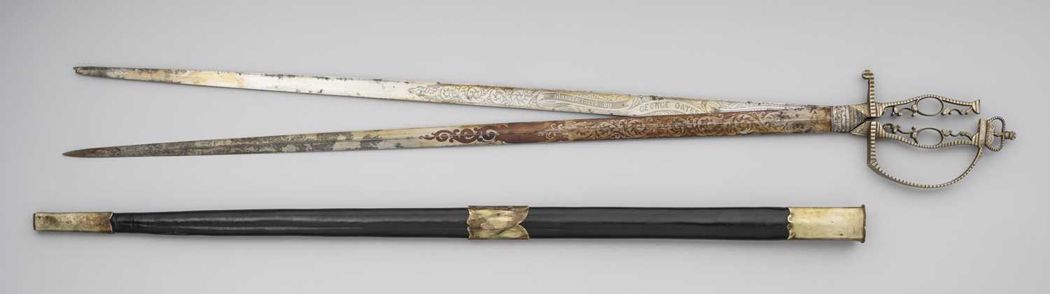 Lot 715 - AN EXTREMELY RARE SCISSOR SWORD FOR