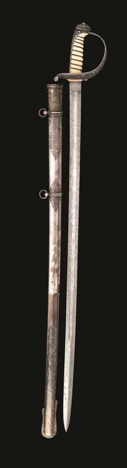 Lot 84 - A FINE SCOTTISH SILVER-HILTED PRESENTATION