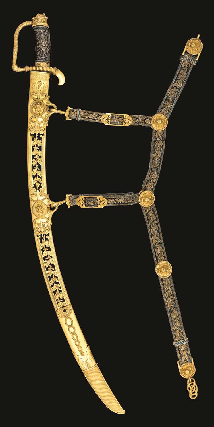 Lot 85 - A FINE PRESENTATION SWORD TO MAJOR ROBERT