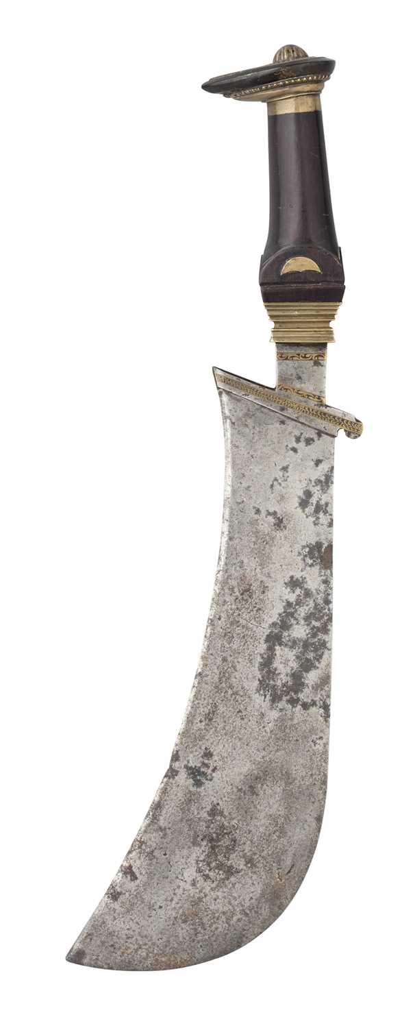 Lot 54 - â’¶ A COORG KNIFE (AYDA KATTI), A NEPALESE