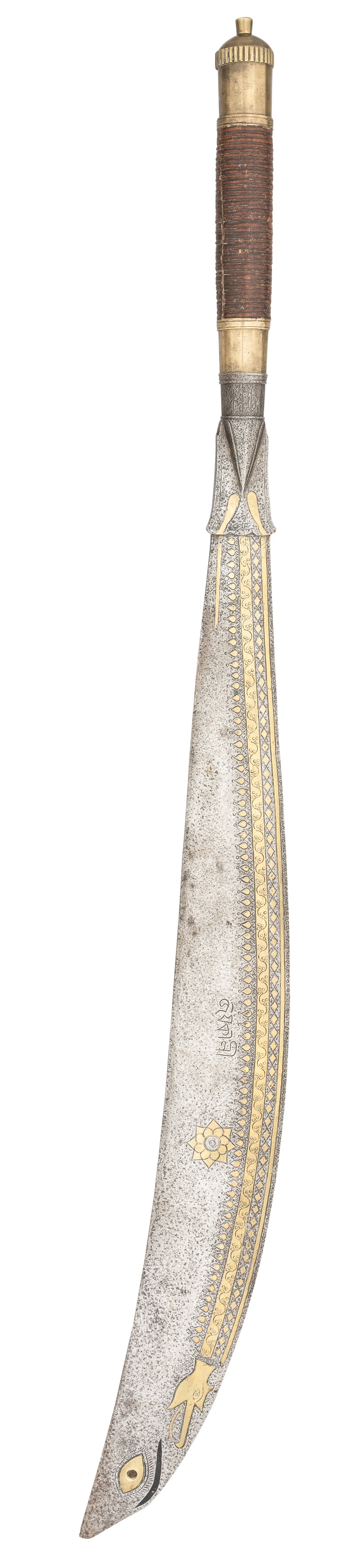 Lot 142 - AN INDIAN SACRIFICIAL SWORD (RAM DAO), LATE