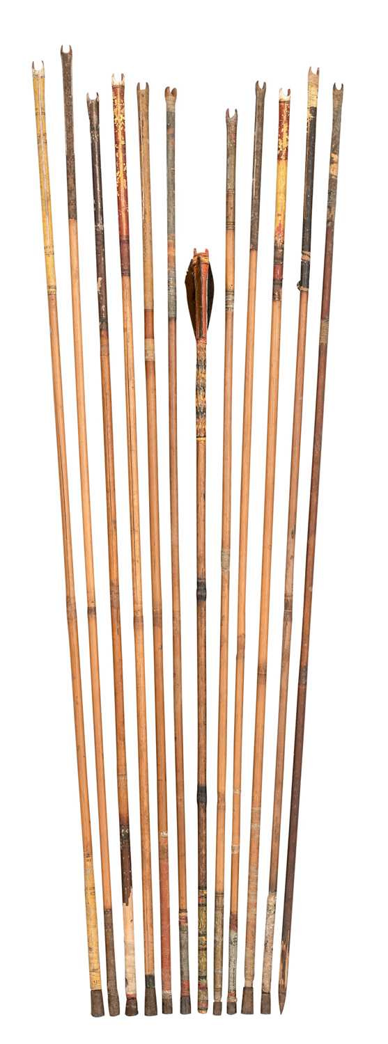 Lot 159 - TWELVE INDIAN ARROWS, 18TH/19TH CENTURY