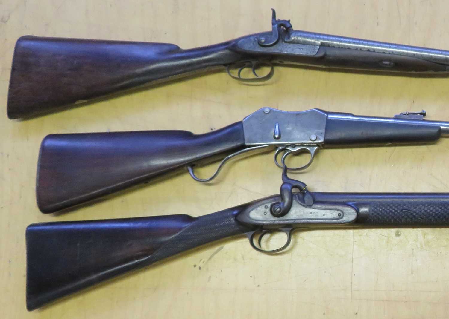 Lot 267 - A 20 BORE PERCUSSION SPORTING GUN, A D.B.