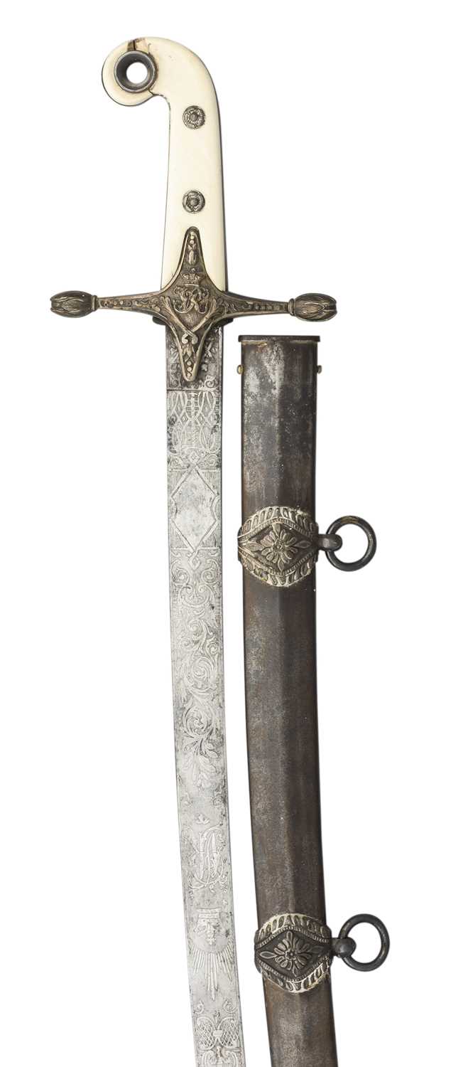 Lot 317 - â’¶ A VICTORIAN CAVALRY OFFICER'S SWORD WITH