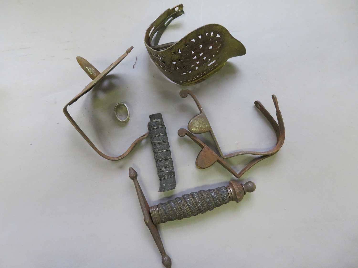Lot 361 - â’¶ ELEMENTS OF BRITISH MILITARY SWORDS AND