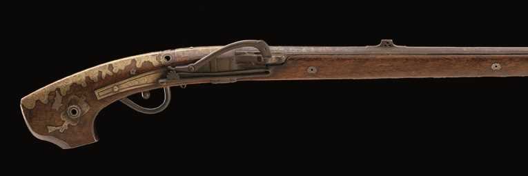 Lot 9 - A 28 BORE JAPANESE SNAP MATCHLOCK MUSKET