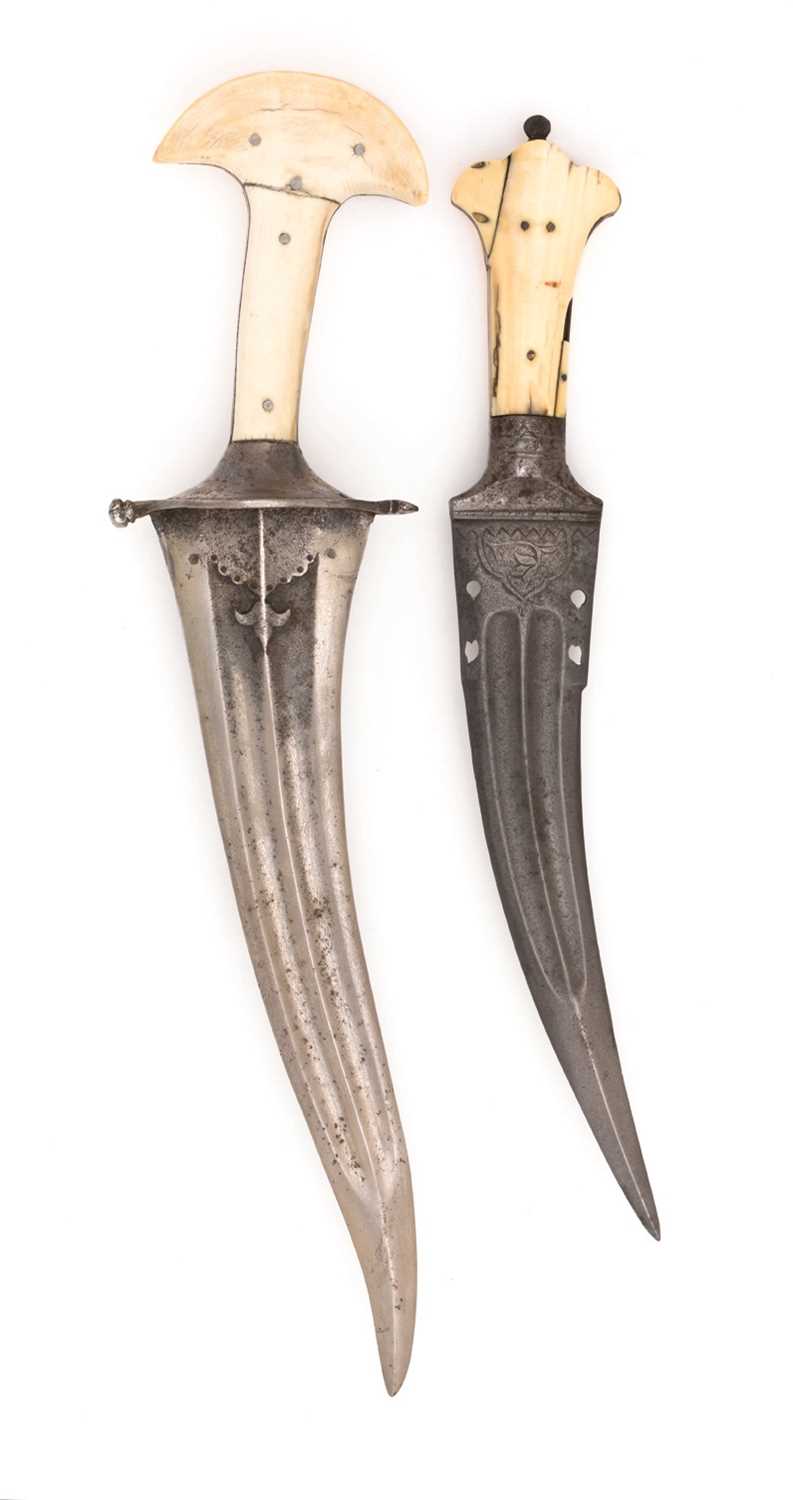 Lot 41 - TWO INDIAN DAGGERS