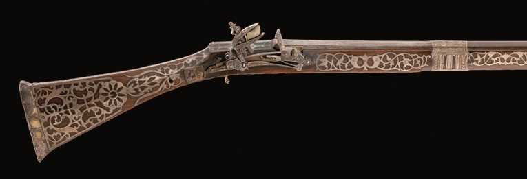 Lot 98 - A 12 BORE NORTH AFRICAN MIQUELET-LOCK MUSKET