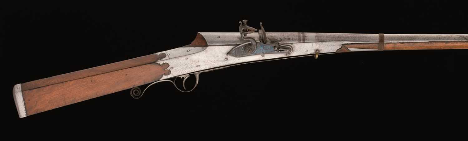 Lot 99 - A 20 BORE INDIAN FLINTLOCK GUN