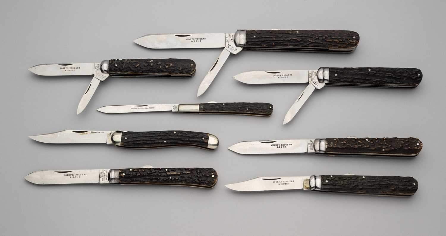 Lot 591 - EIGHT LOCK KNIVES, JOSEPH RODGERS & SONS, NO.