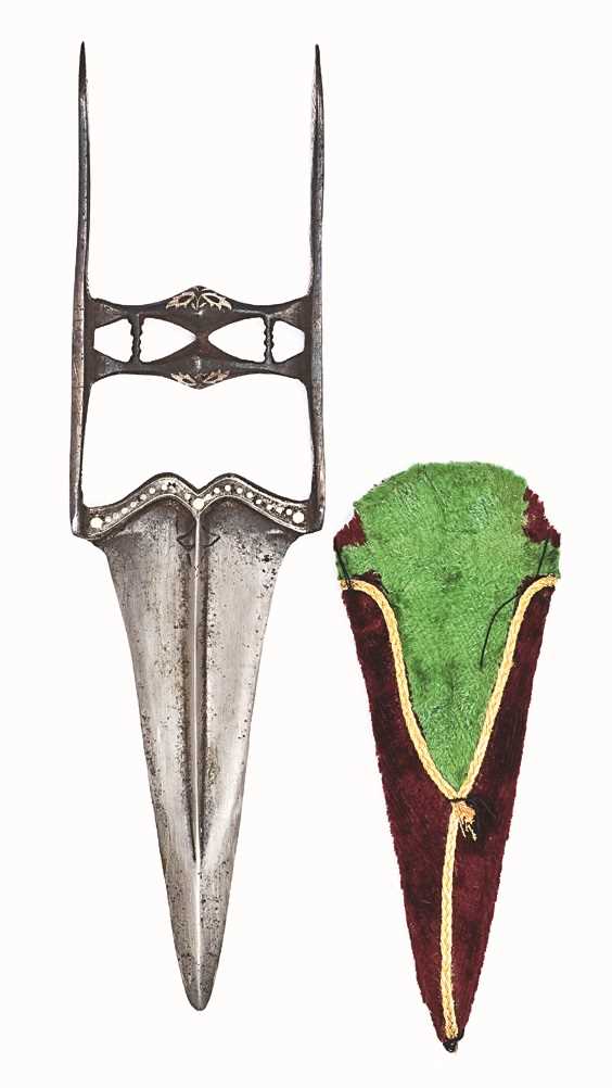 Lot 55 - A SMALL INDIAN KATAR