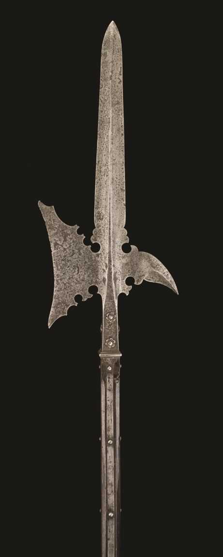 Lot 175 - A GERMAN HALBERD