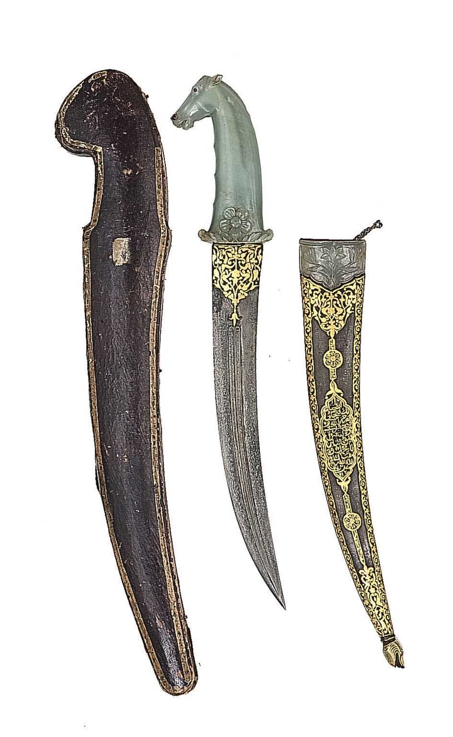 Lot 17 - **A FINE INDIAN JADE-HILTED JAMBIYA