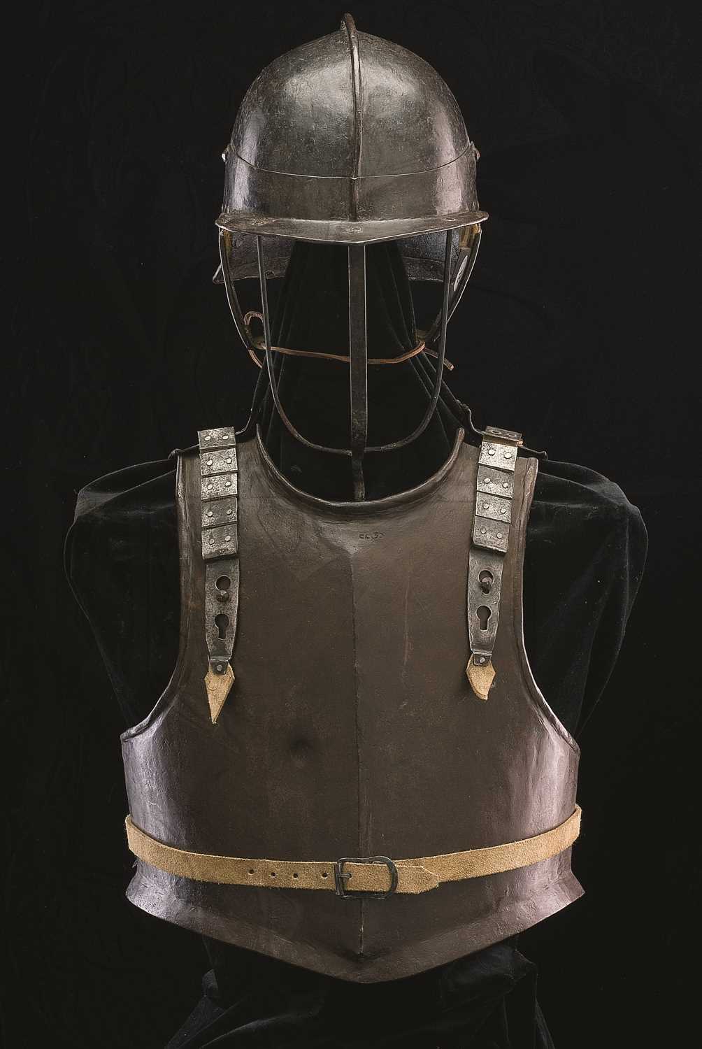 Lot 121 - A COMPOSITE HARQUEBUSIER'S ARMOUR