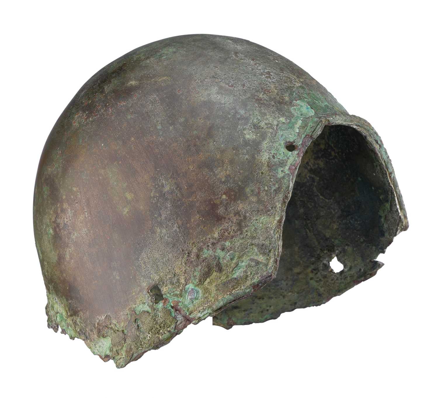 Lot 36 - **A CHINESE BRONZE HELMET