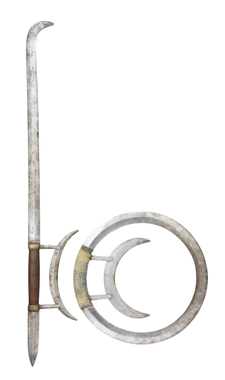 Lot 42 - **TWO CHINESE PARRYING WEAPONS