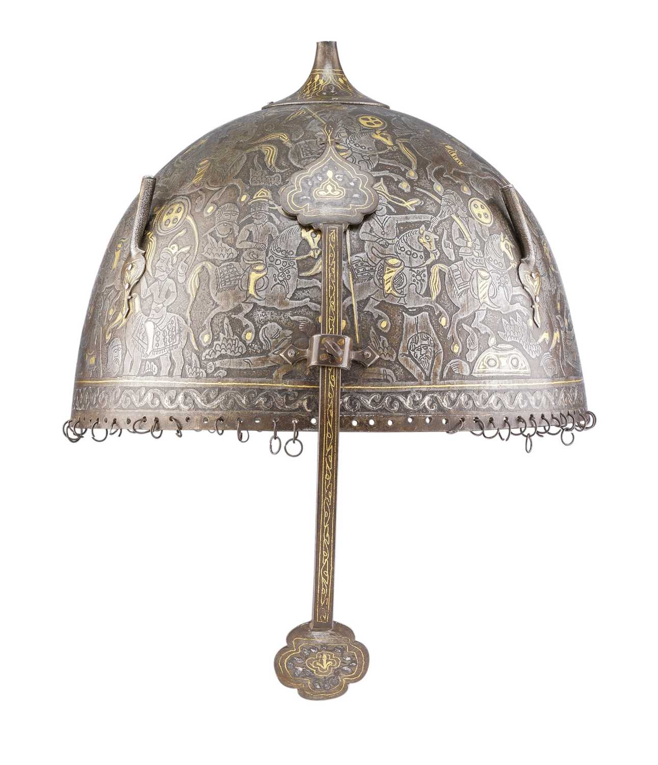 Lot 86 - **AN INDO-PERSIAN HELMET (KULAH-KHUD)