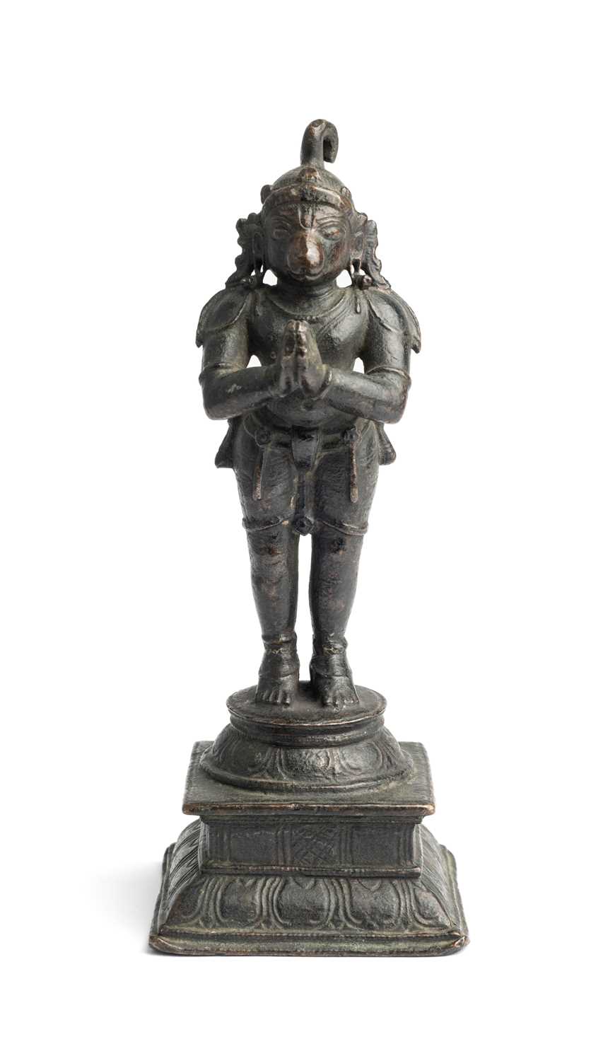 Lot 84 - A BRONZE FIGURE OF HANUMAN