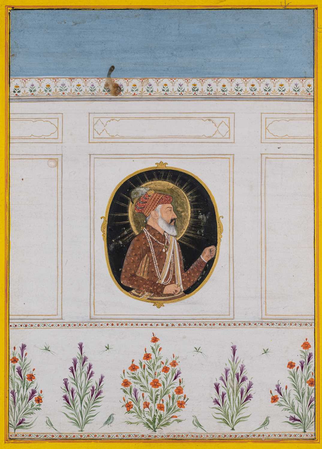 Lot 148 - A MUGHAL PORTRAIT OF SHAH JAHAN