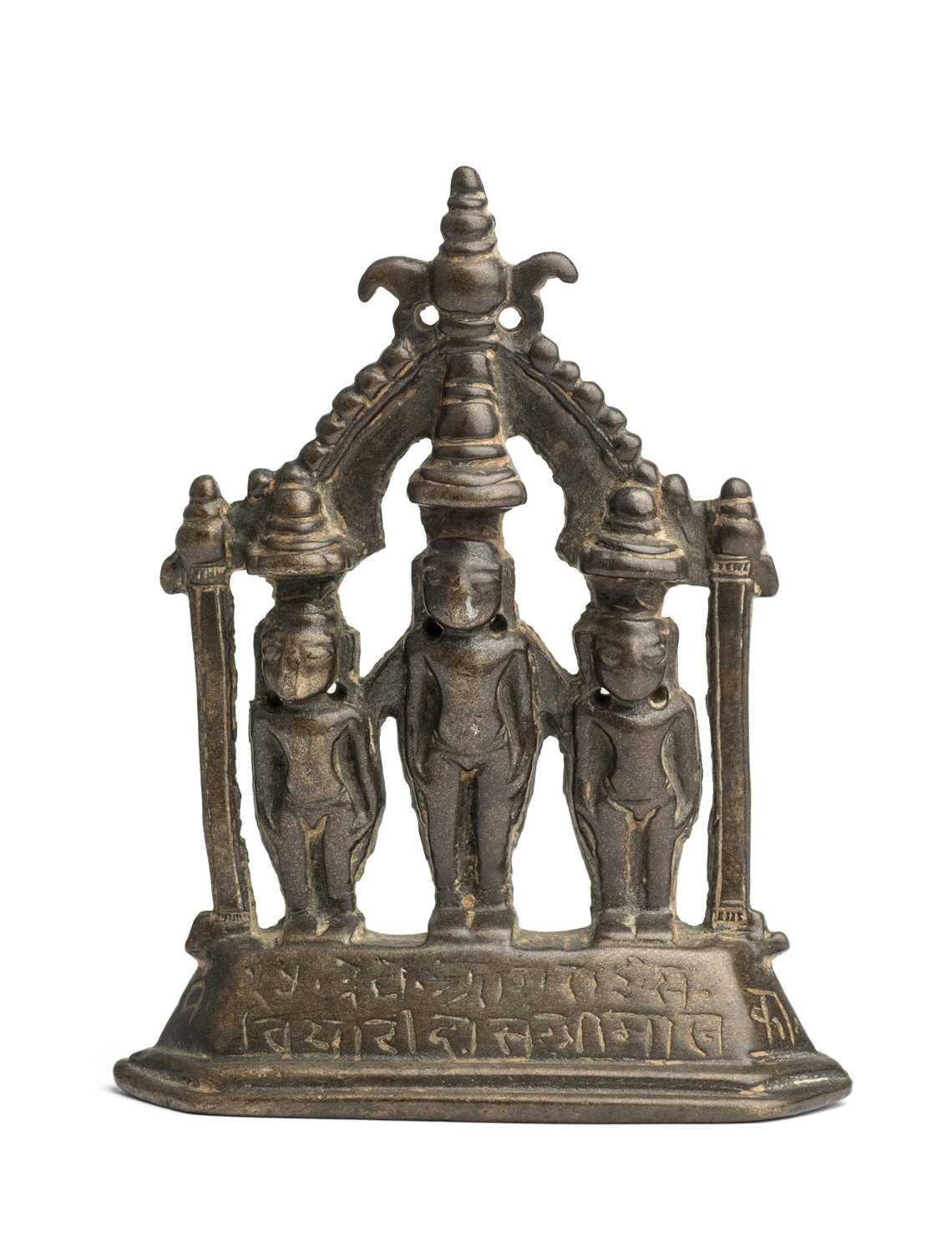 Lot 279 - A SMALL JAIN BRONZE SHRINE