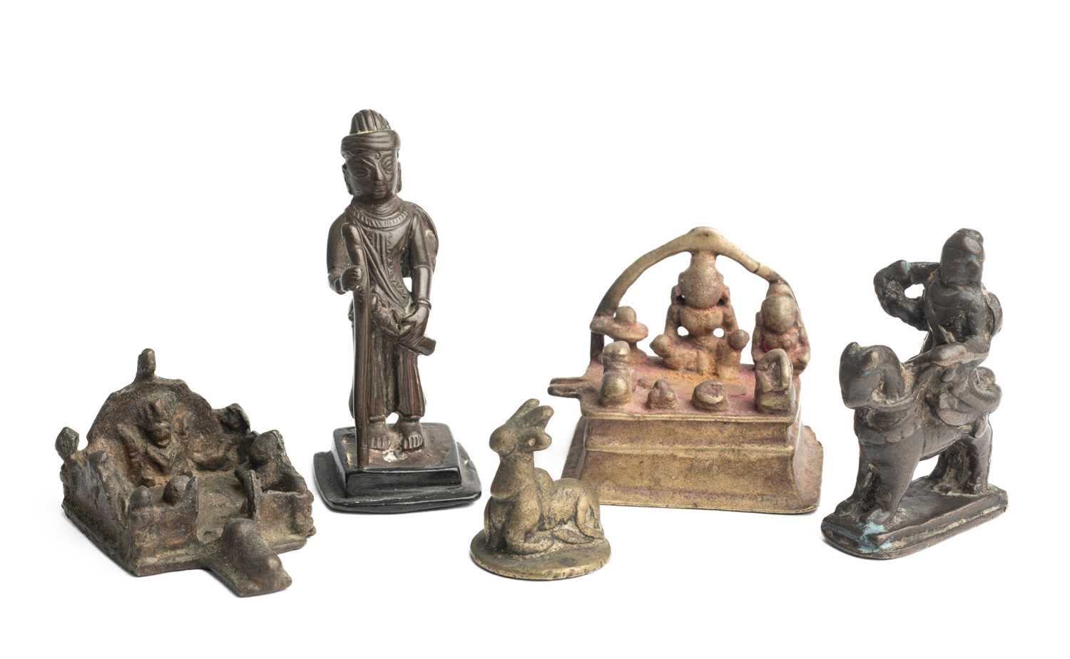 Lot 286 - FIVE SMALL BRONZE IMAGES