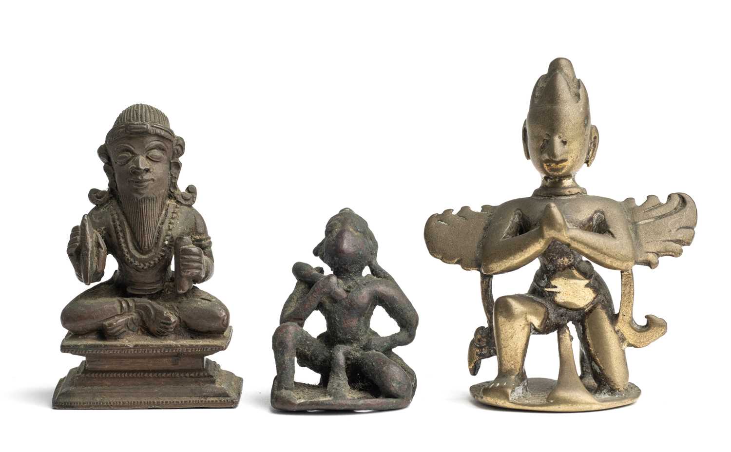 Lot 308 - THREE SMALL BRONZE IMAGES