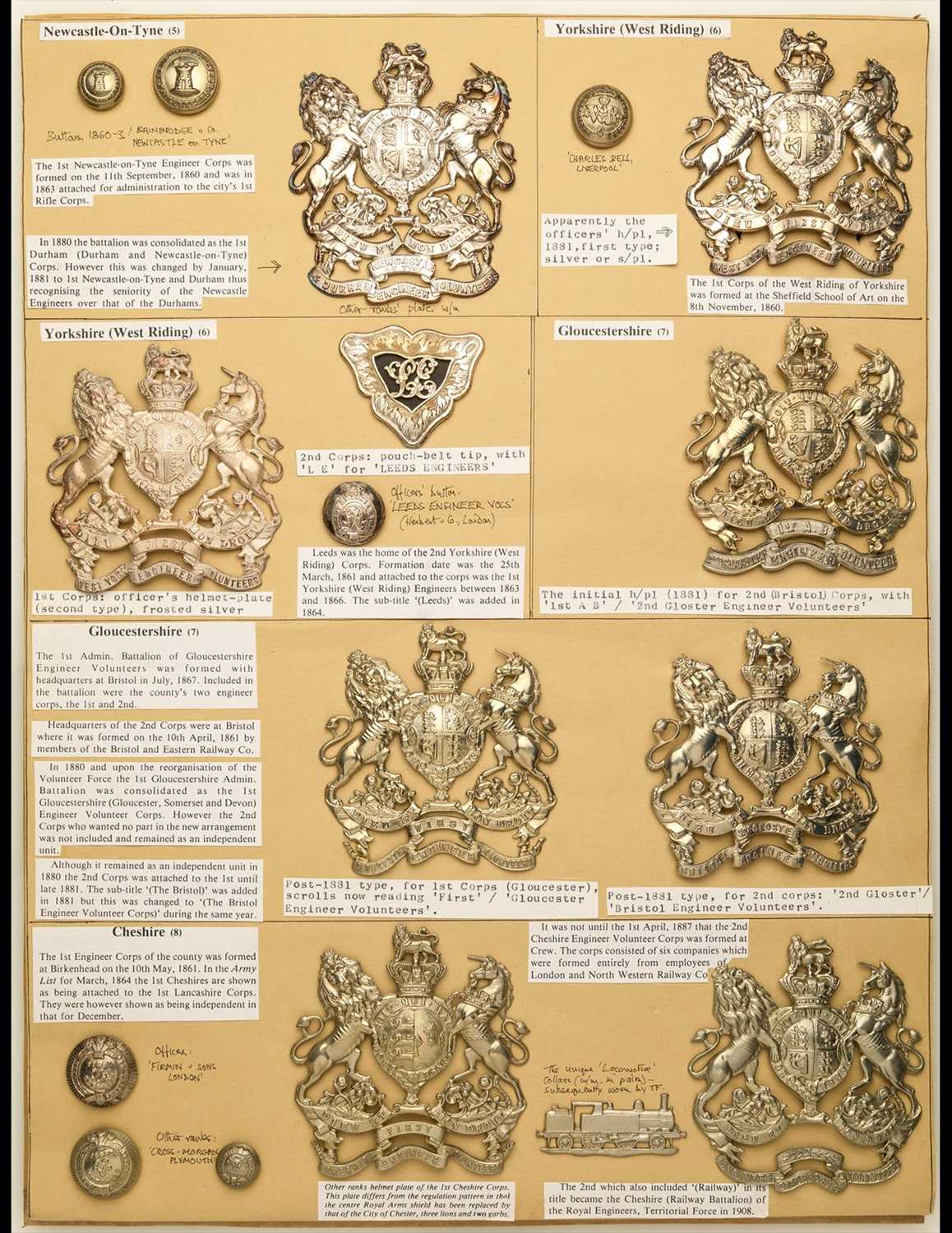 Lot 99 - Victorian Helmet Plates of Yorkshire and