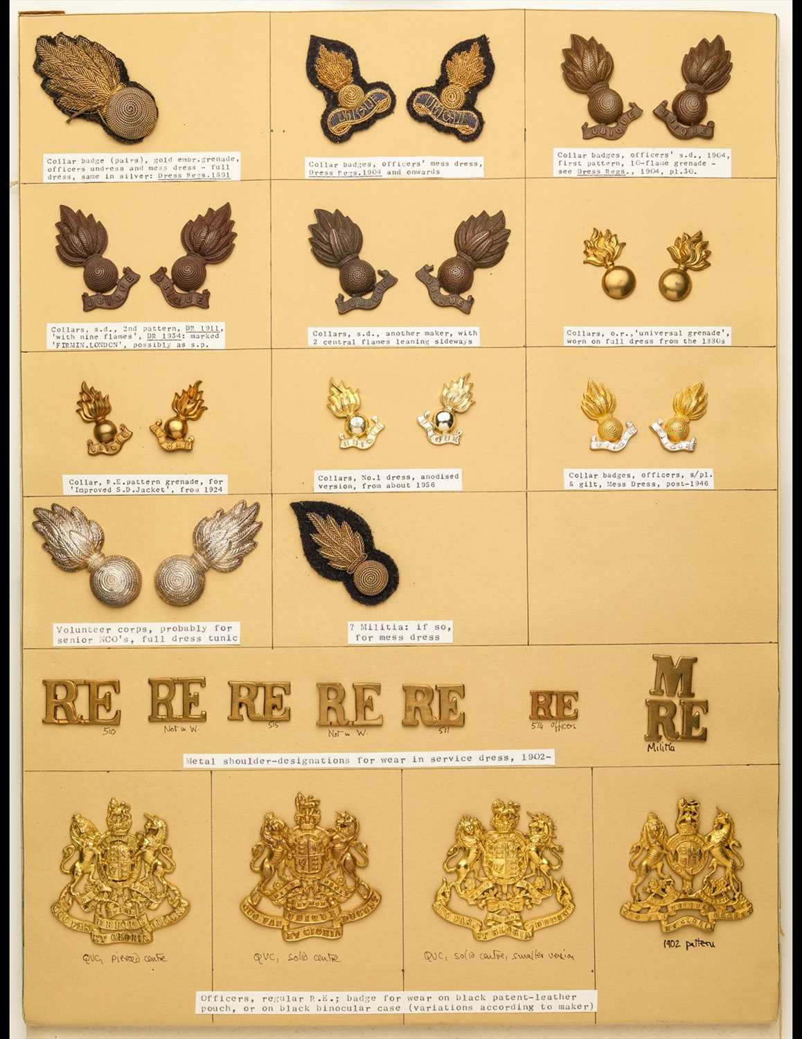 Lot 100 - Royal Engineers Shoulder Titles