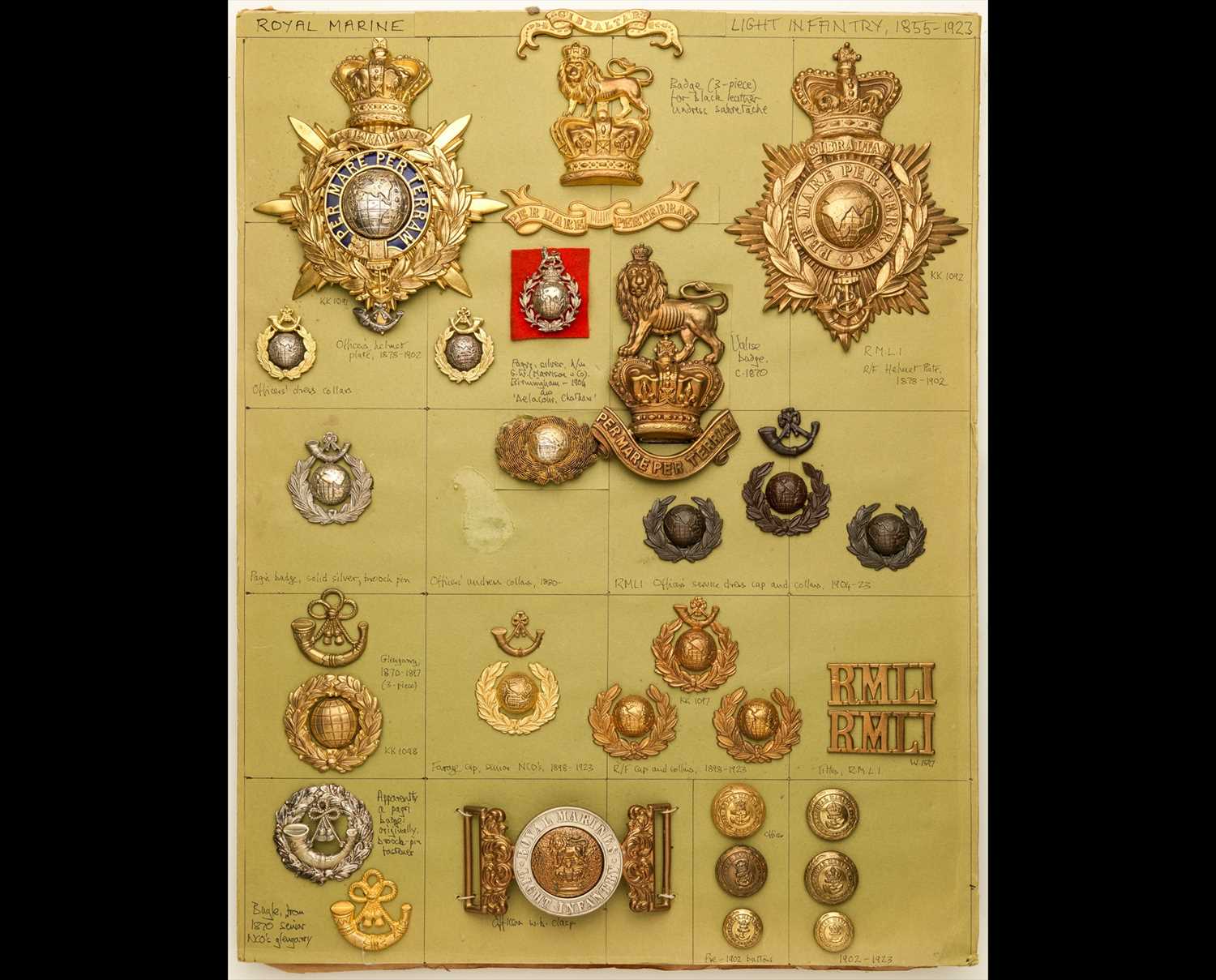 Lot 197 - Royal Marines Light Infantry Insignia