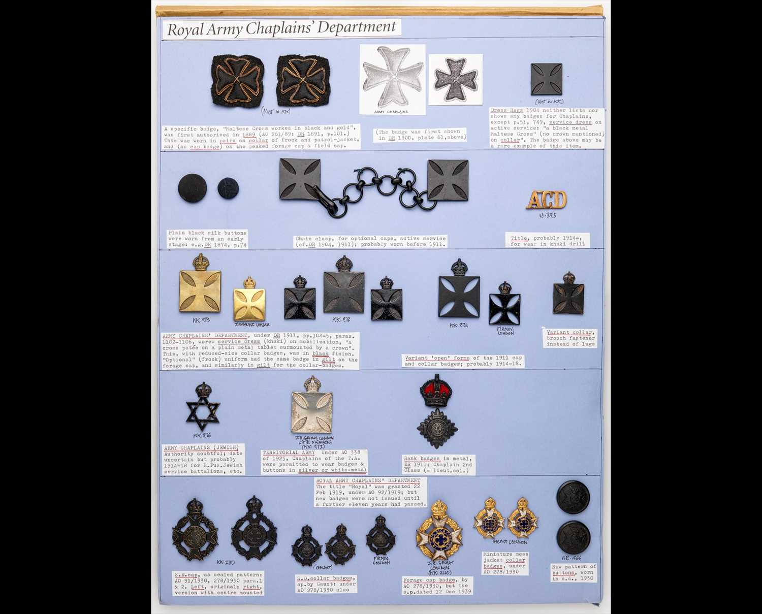 Lot 206 - Army and Air Force Chaplains and SRA