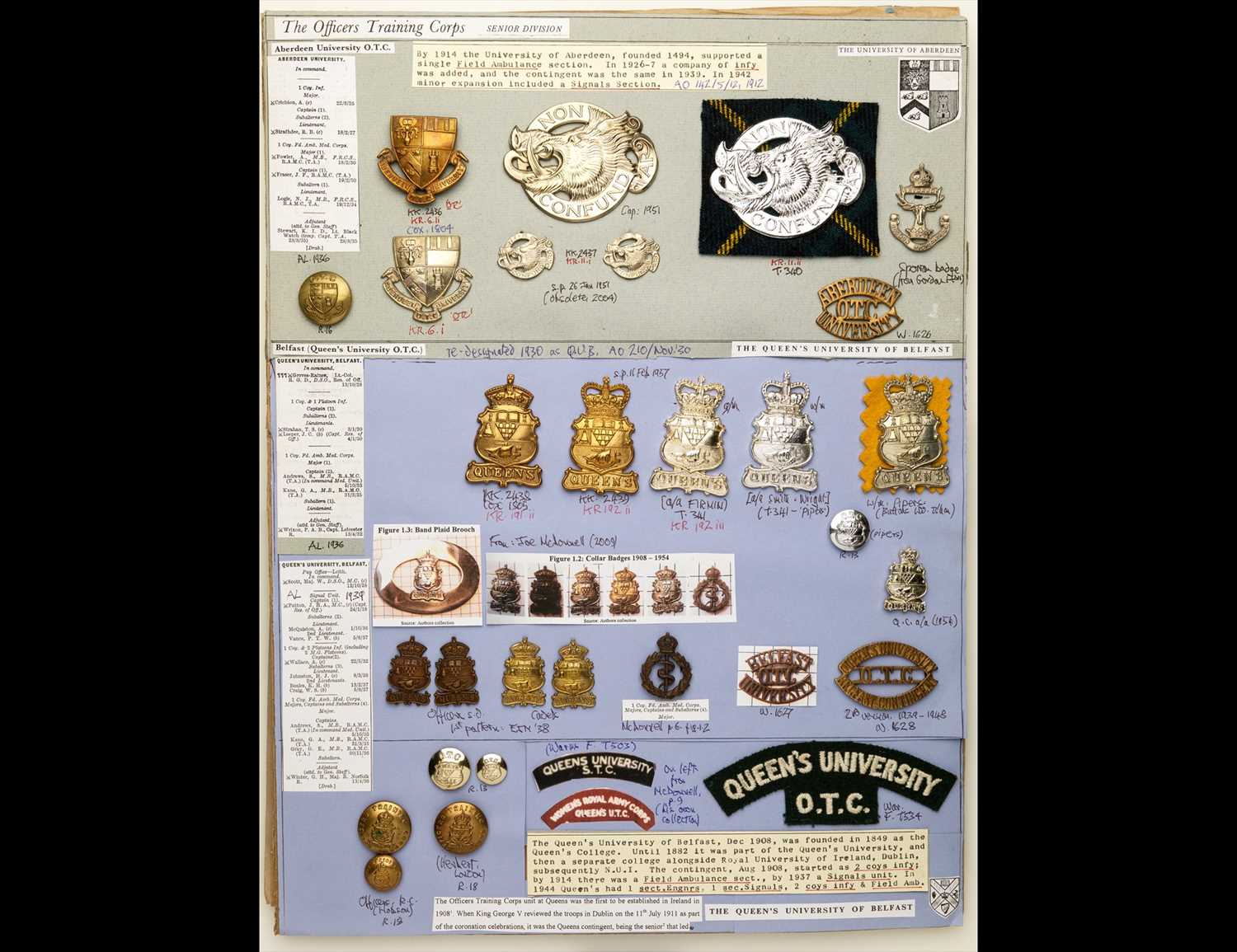 Lot 253 - Insignia of University Officers Training