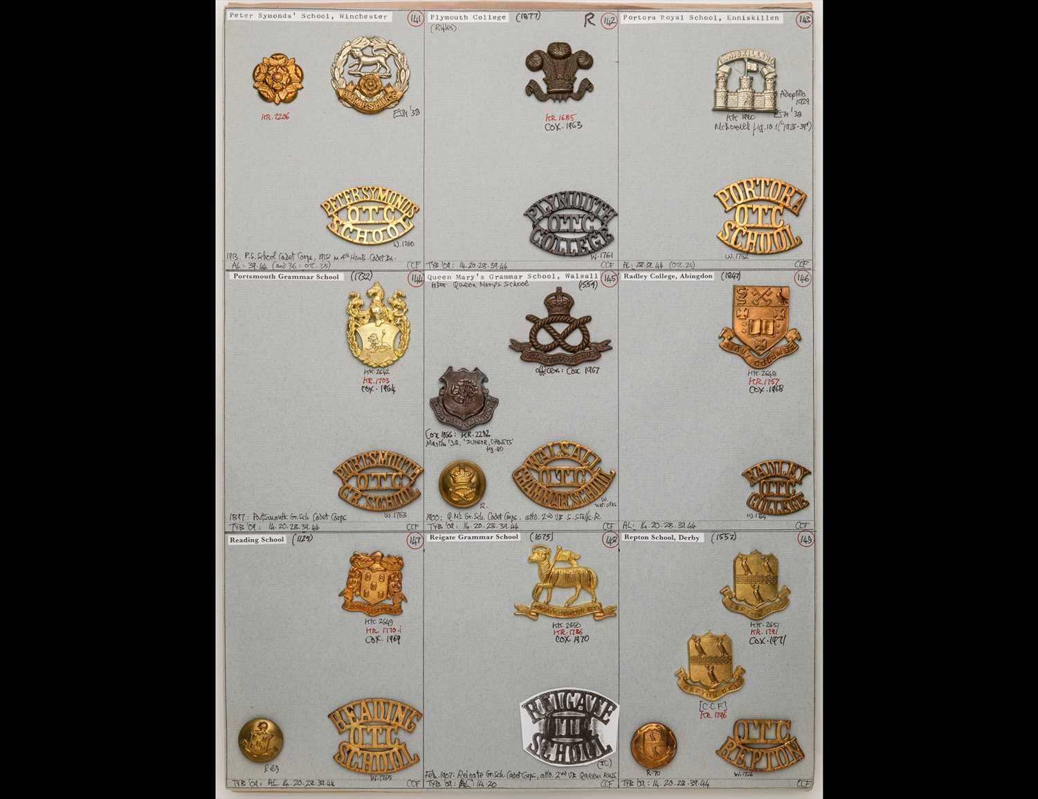 Lot 270 - School OTC Badges