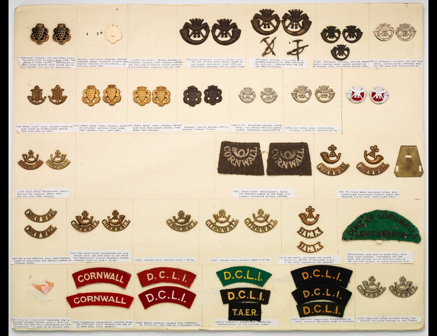 Lot 318 - Insignia of the DCLI