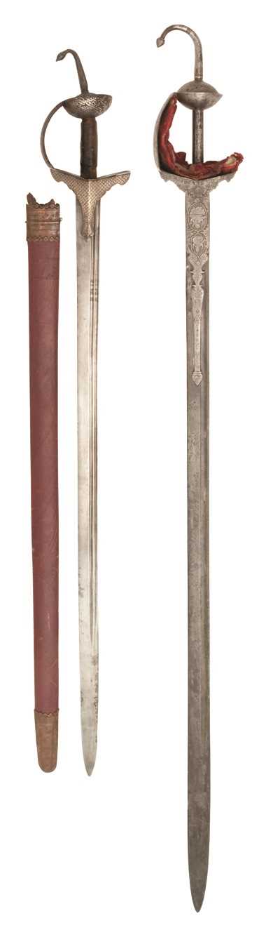 Lot 24 - TWO INDIAN SWORDS