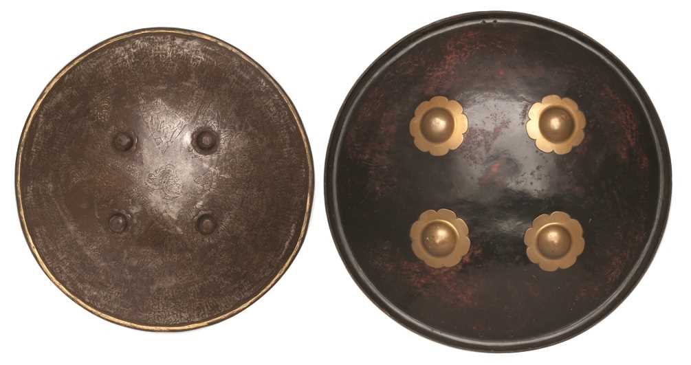 Lot 72 - AN INDIAN HIDE SHIELD